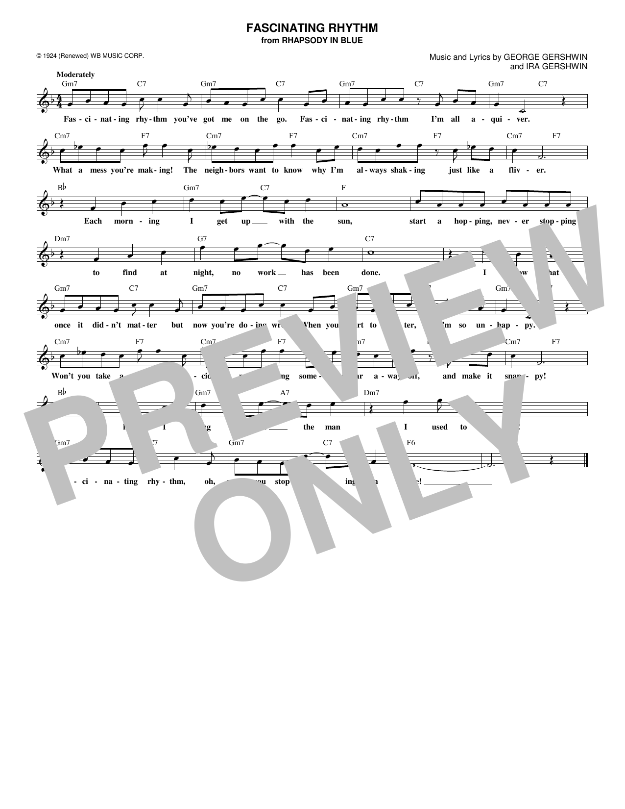 Fascinating Rhythm - sheet music by George Gershwin - smd-185391 ...