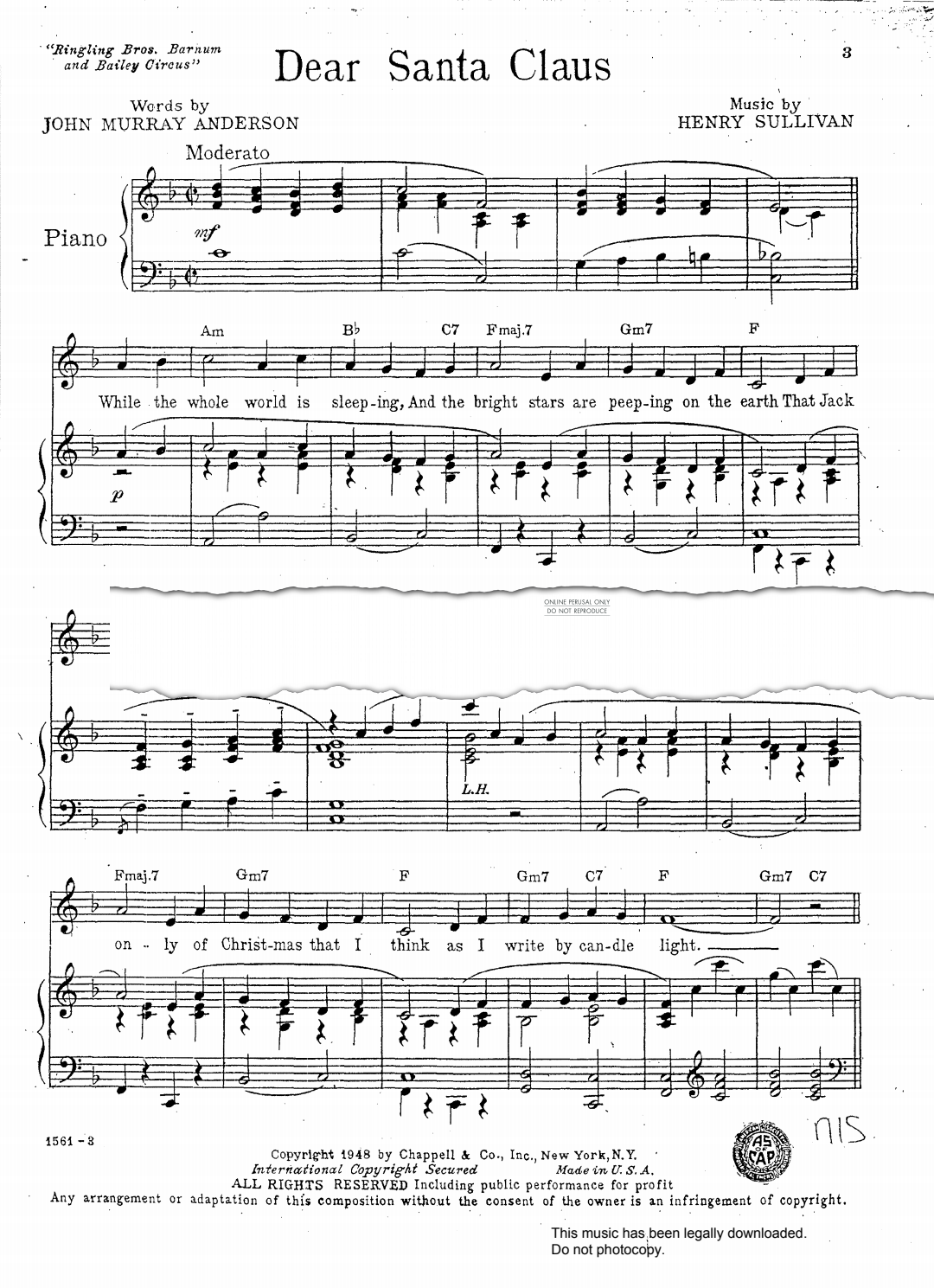 Dear Santa Claus - sheet music by Henry Sullivan - fbd-35391 ...