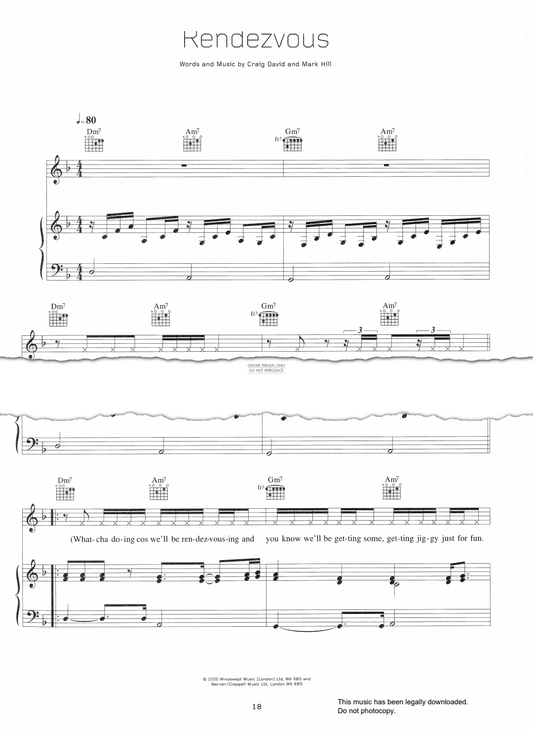 Rendezvous - Noten von Craig David - fbd-38204 | notendownload