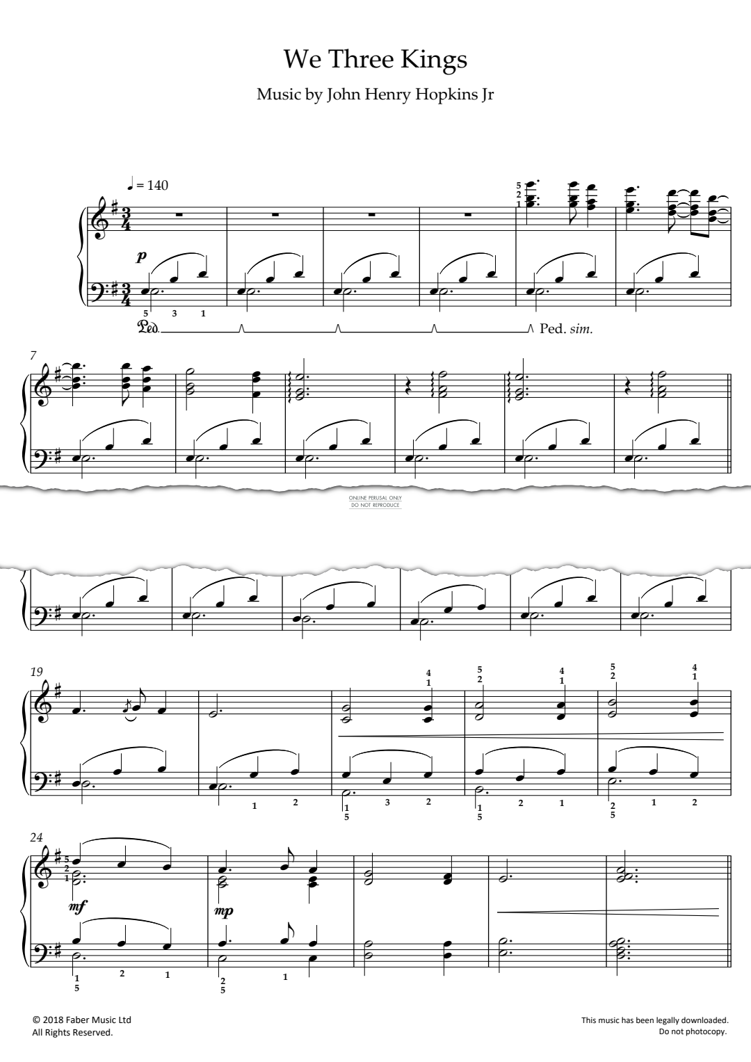 We Three Kings - sheet music by John Henry Hopkins Jr - fbd-35329 ...