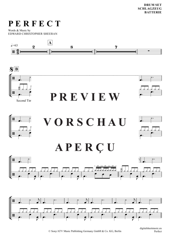 Perfect - Noten von Ed Sheeran - 7150438 | notendownload