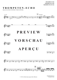 Trompeten Echo (Slavko Avsenik Und Seine Original Oberkrainer) | Sheet ...