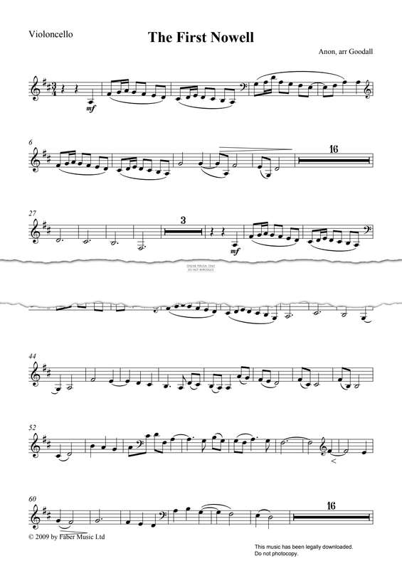 The First Nowell (Howard Goodall) | Sheet Music: Cello | PDF Download