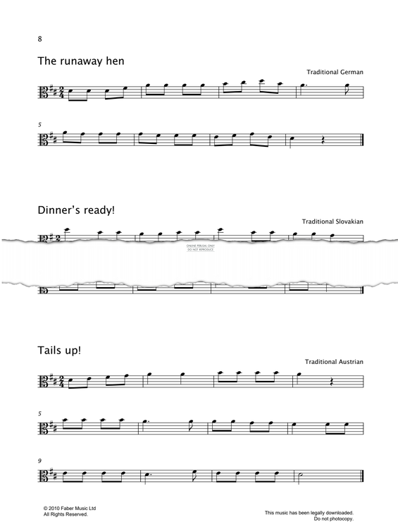 The Runaway Hen (German Traditional) | Noten: Viola | PDF Download
