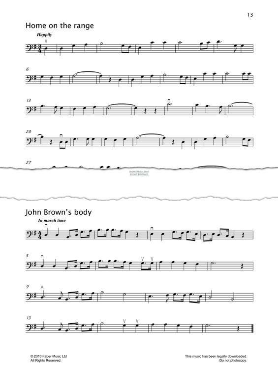 John Brown's Body (American Traditional) | Noten: Cello | PDF Download