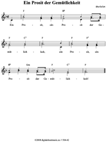 Ein Prosit der Gemütlichkeit (überliefert) | PDF Download